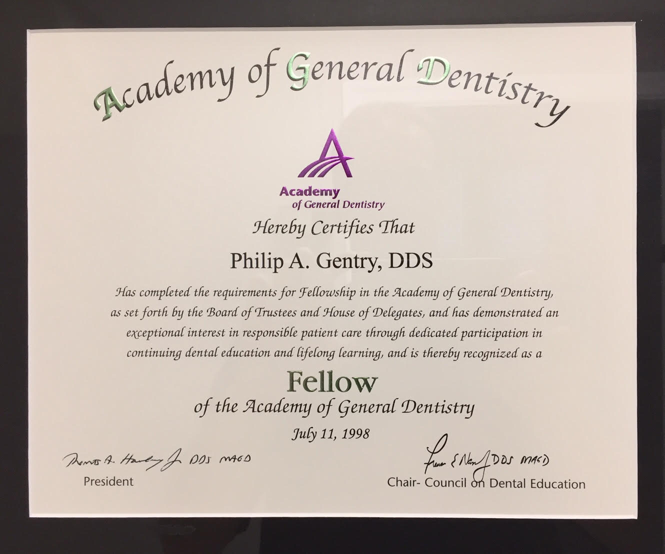 academy of general dentistry | Dr. Gentry